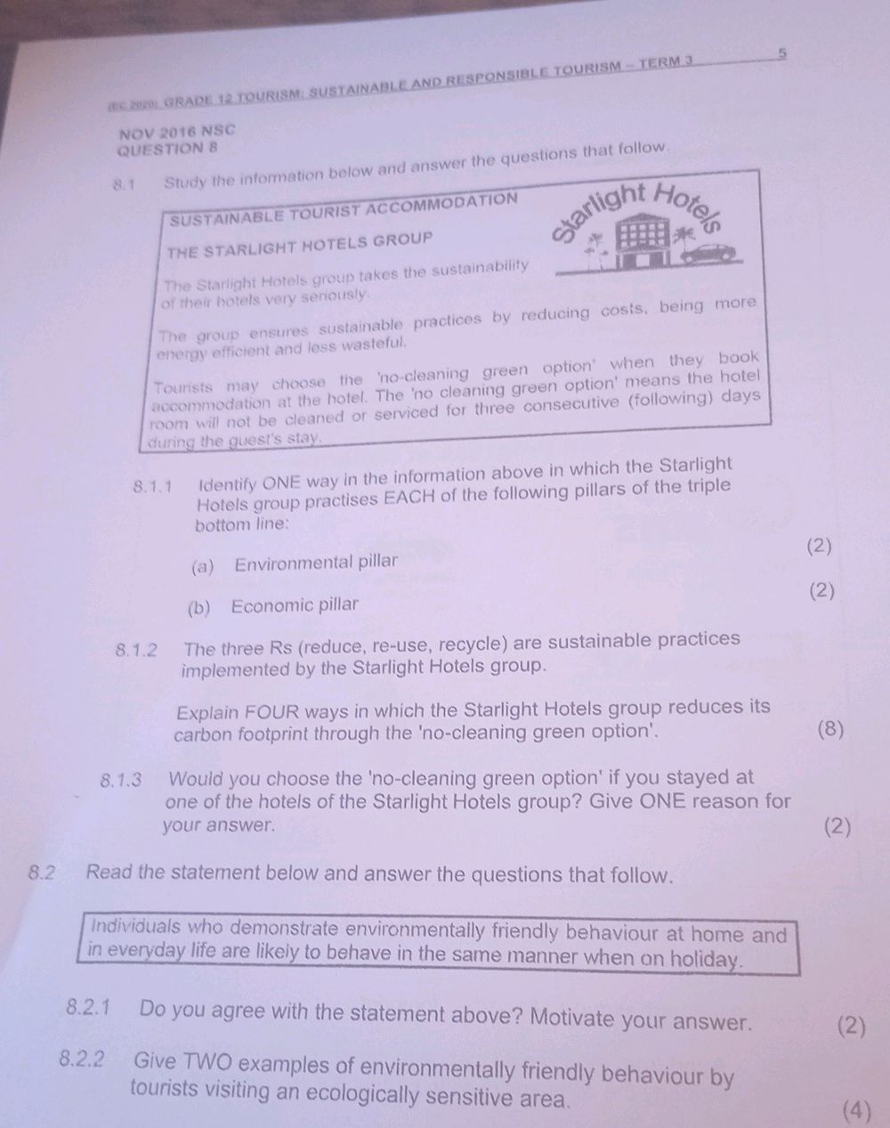 8. Study the information below and answer | StudyX