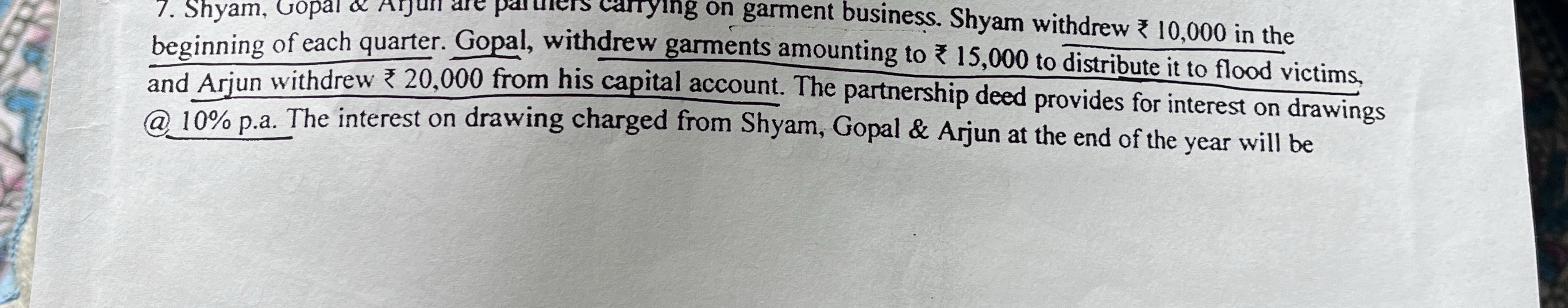 Shyam, Gopal Arjun are carrying on garment