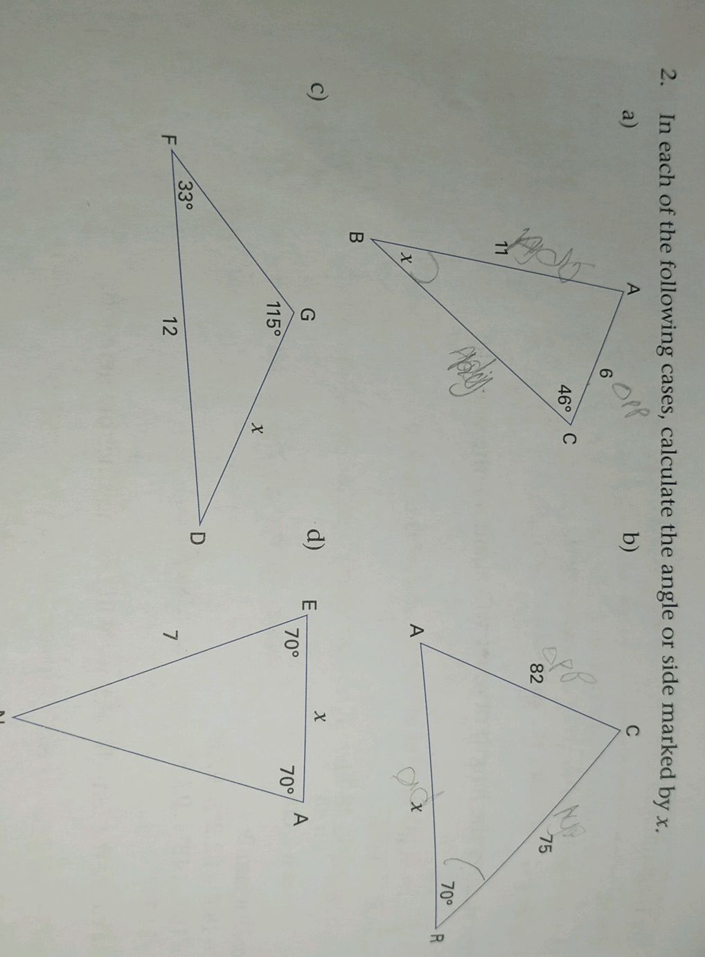 2. In each of the following cases, calculate | StudyX