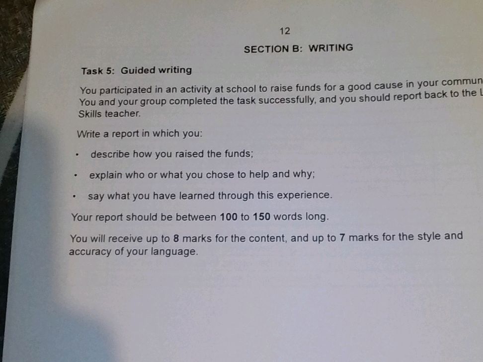 Task 5: Guided writing Write a report in | StudyX