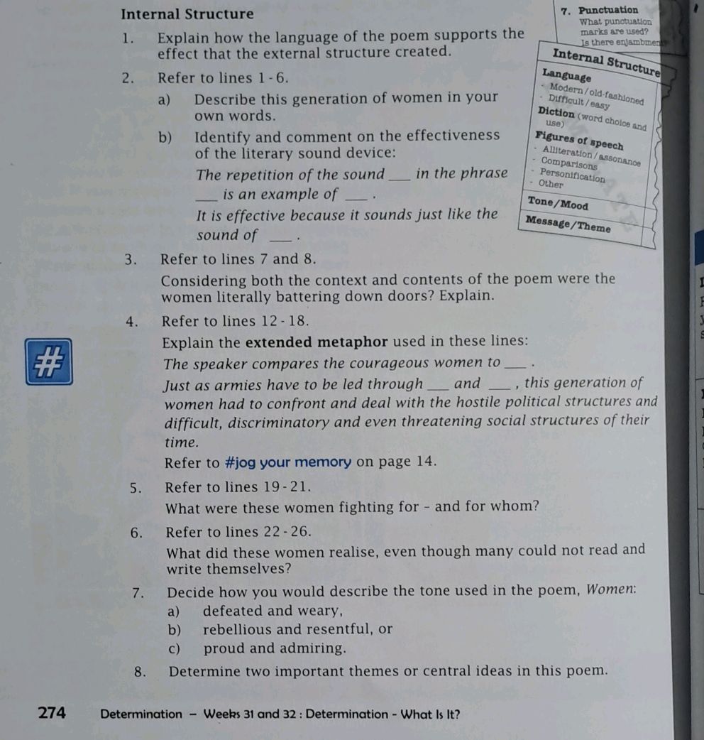 1. Explain how the language of the poem | StudyX