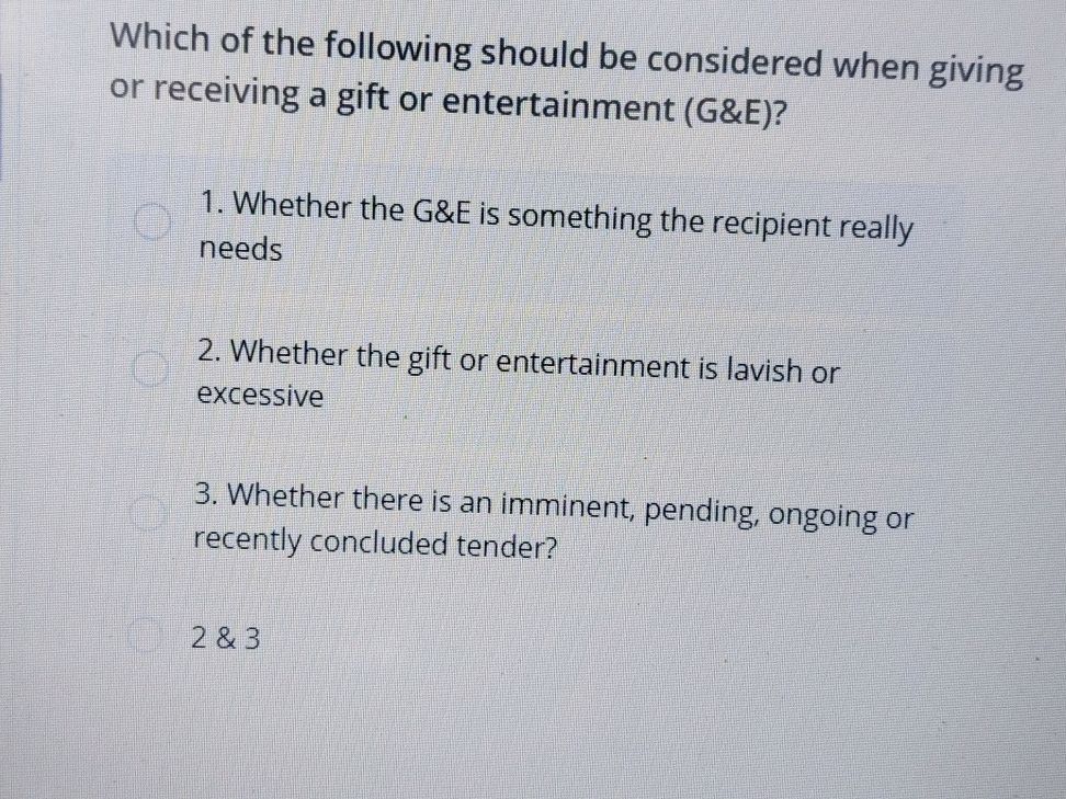 Which of the following should be considered | StudyX