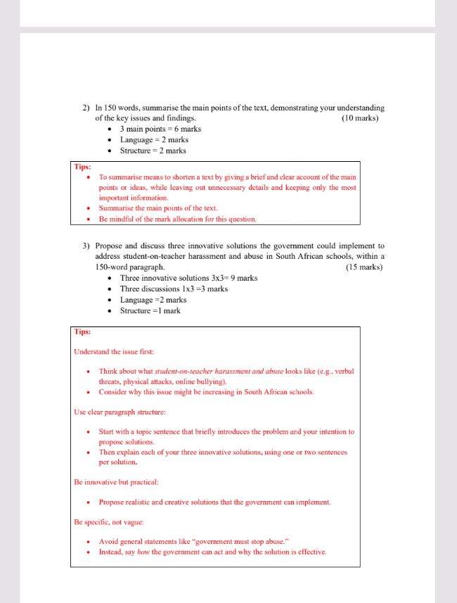 2) In 150 words, summarise the main points | StudyX