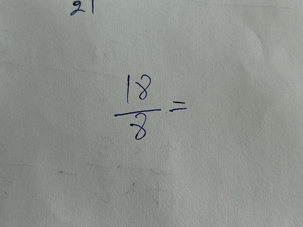 Simplifying the fraction 18/8
