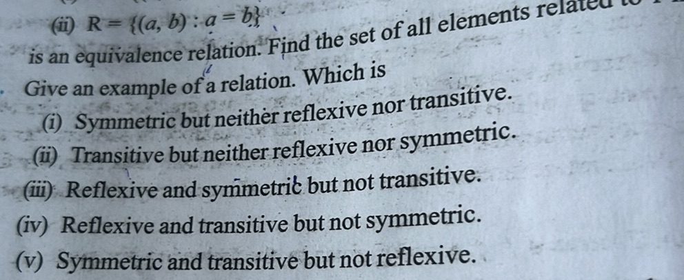 Give an example of a relation. Which is (i) | StudyX