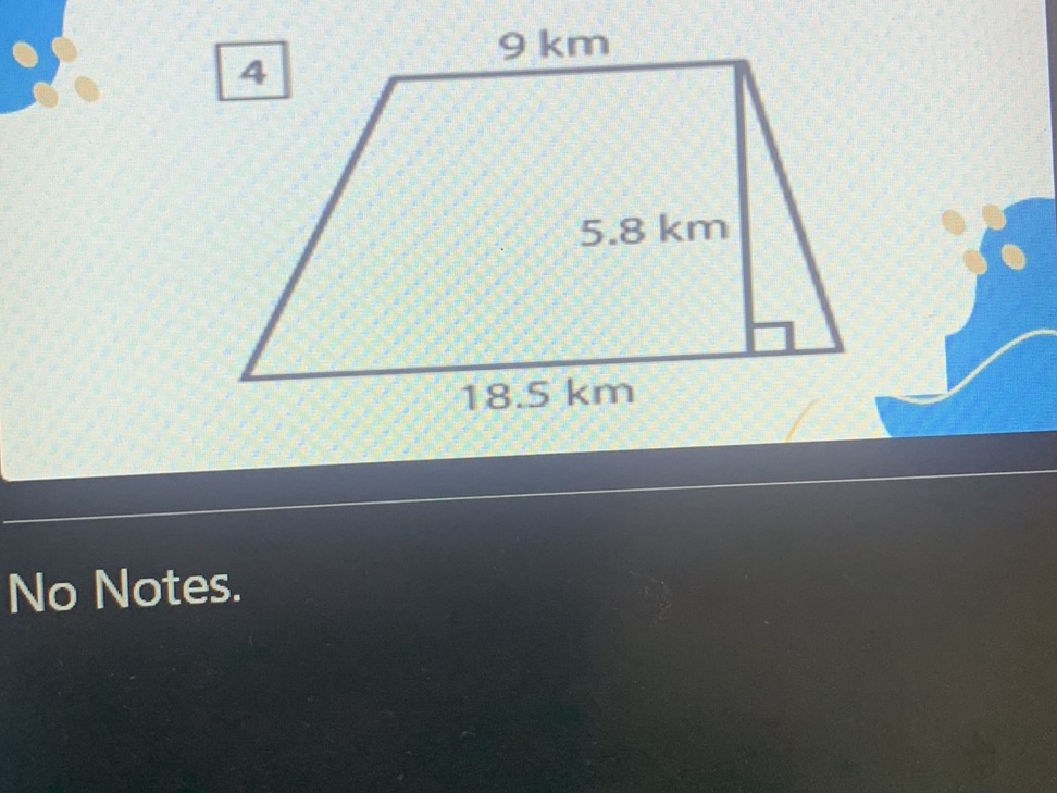 The image shows a trapezoid with the | StudyX