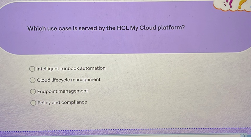 Which use case is served by the HCL My Cloud