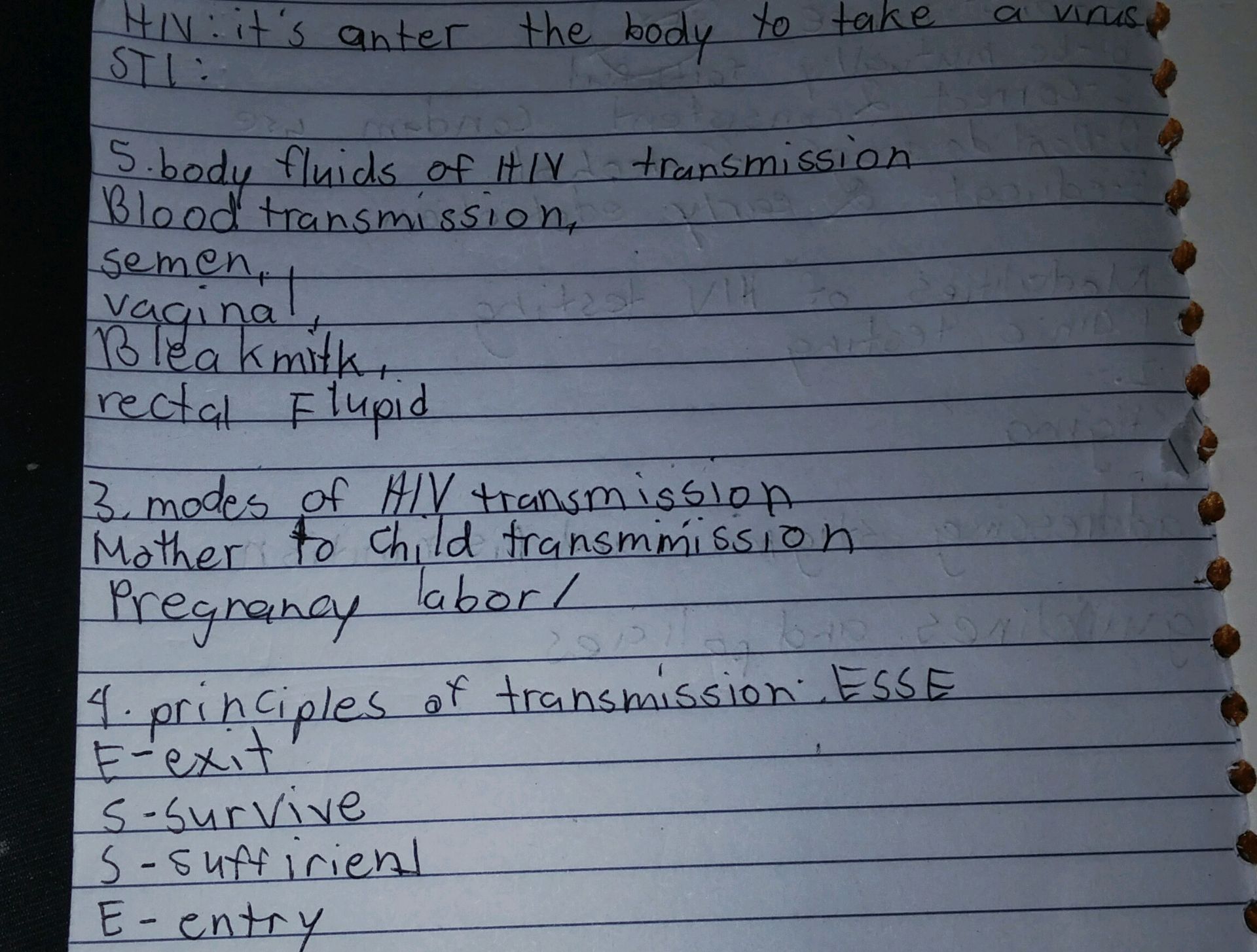 5. body fluids of HIV transmission Blood | StudyX
