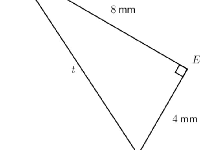 A right triangle is shown with sides labeled | StudyX