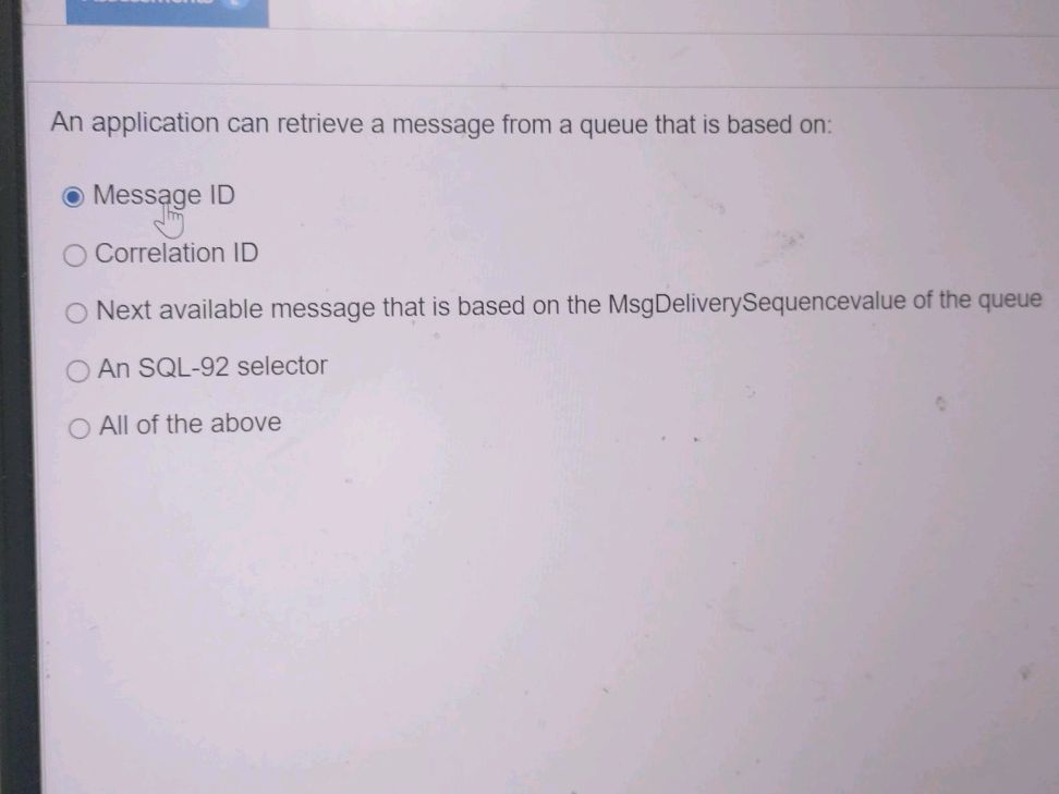 An application can retrieve a message from a | StudyX