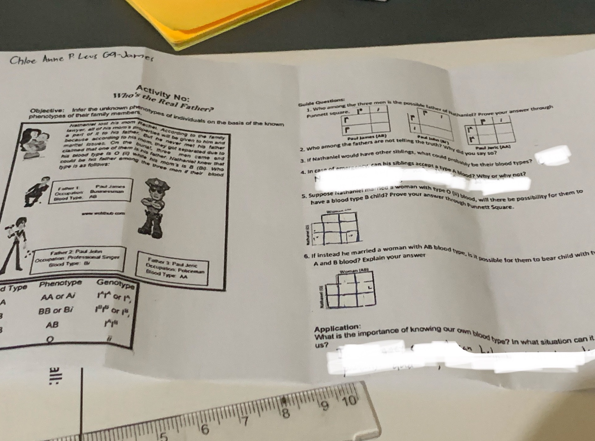 Activity No: Who's the Real Father? | StudyX