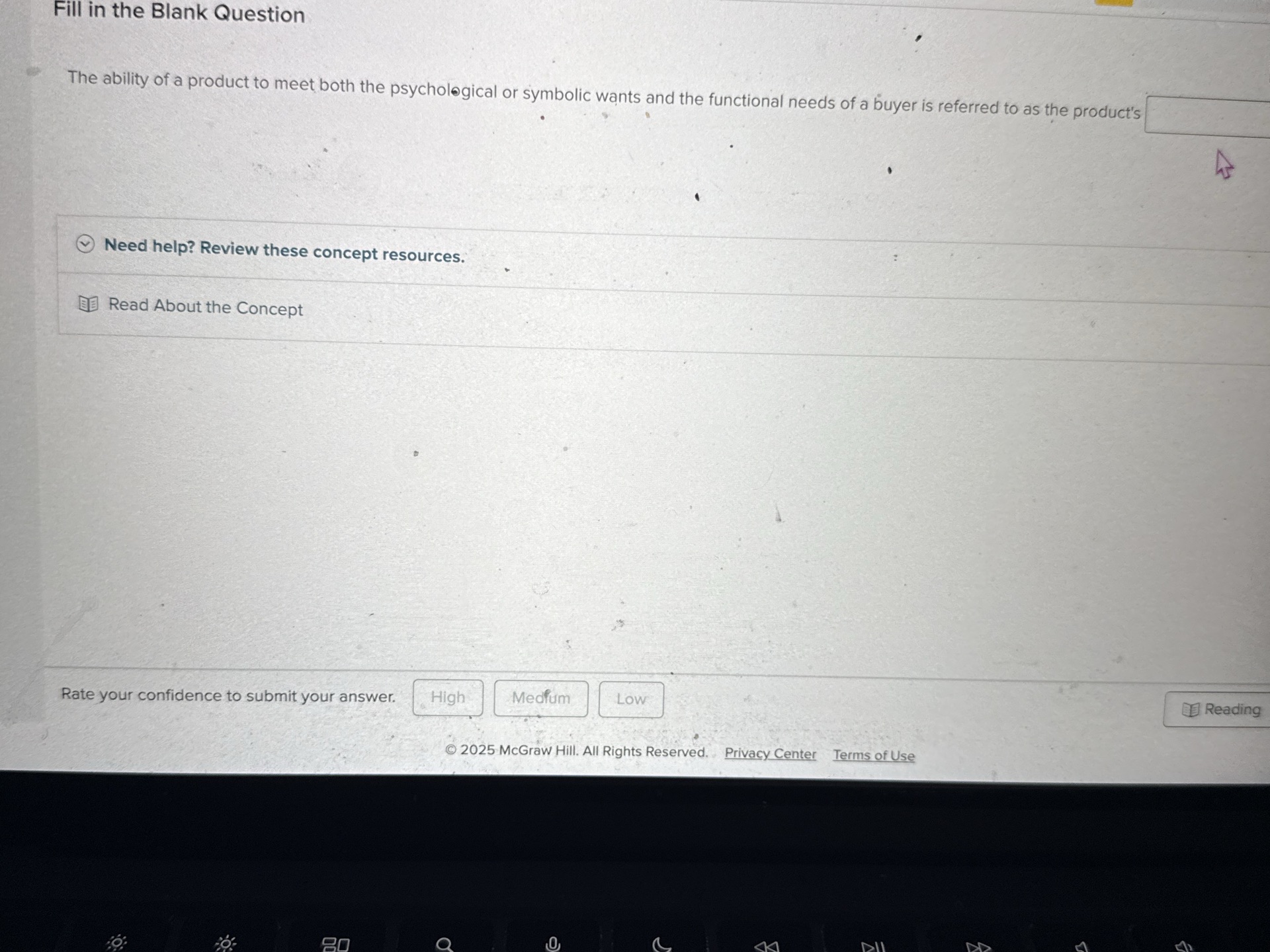 Fill in the Blank Question The ability of a | StudyX