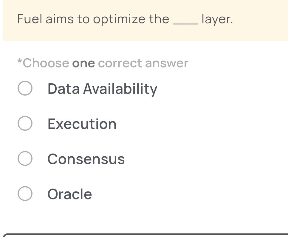 Fuel aims to optimize the ____ layer. | StudyX