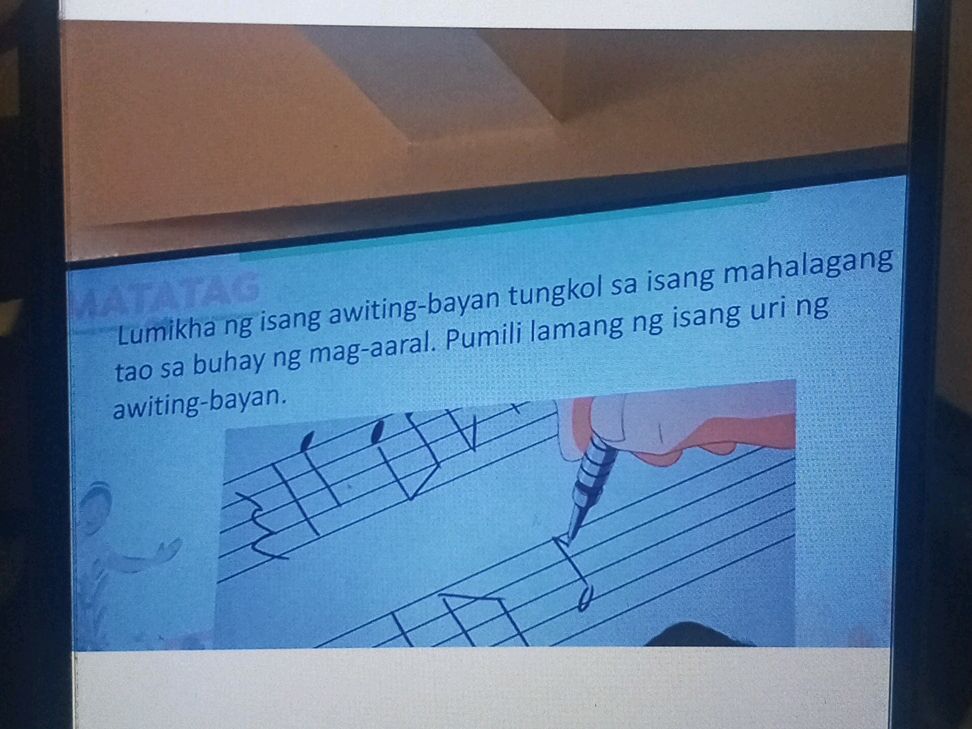 Lumikha ng isang awiting-bayan tungkol sa | StudyX