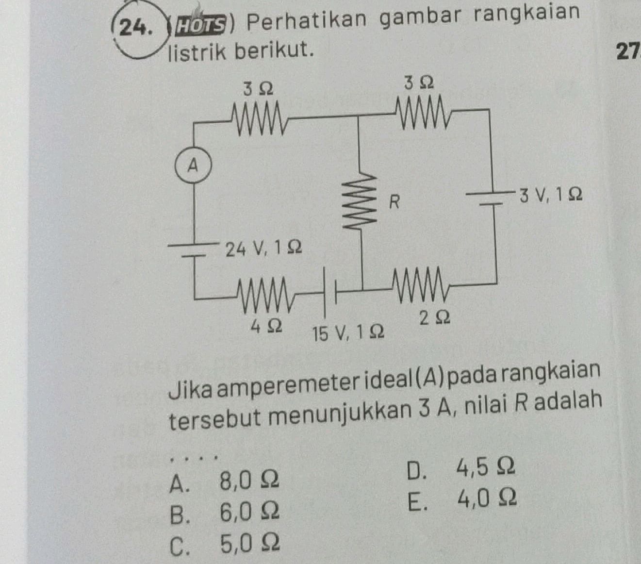 Perhatikan gambar rangkaian listrik berikut. | StudyX