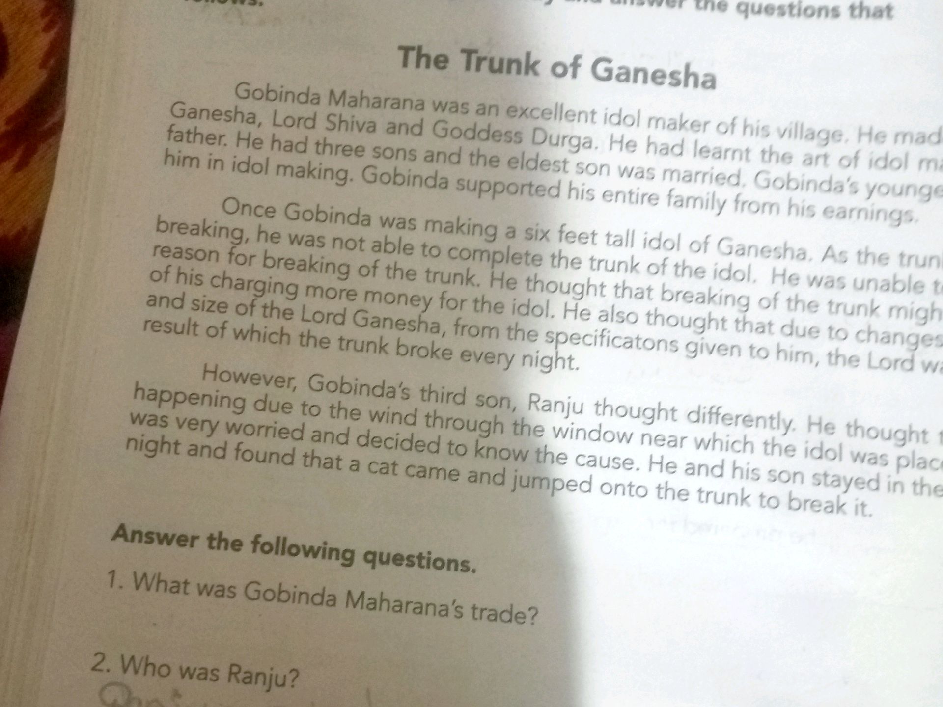 Answer the following questions. 1. What was | StudyX