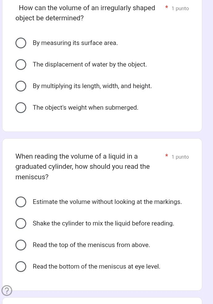 How can the volume of an irregularly shaped | StudyX