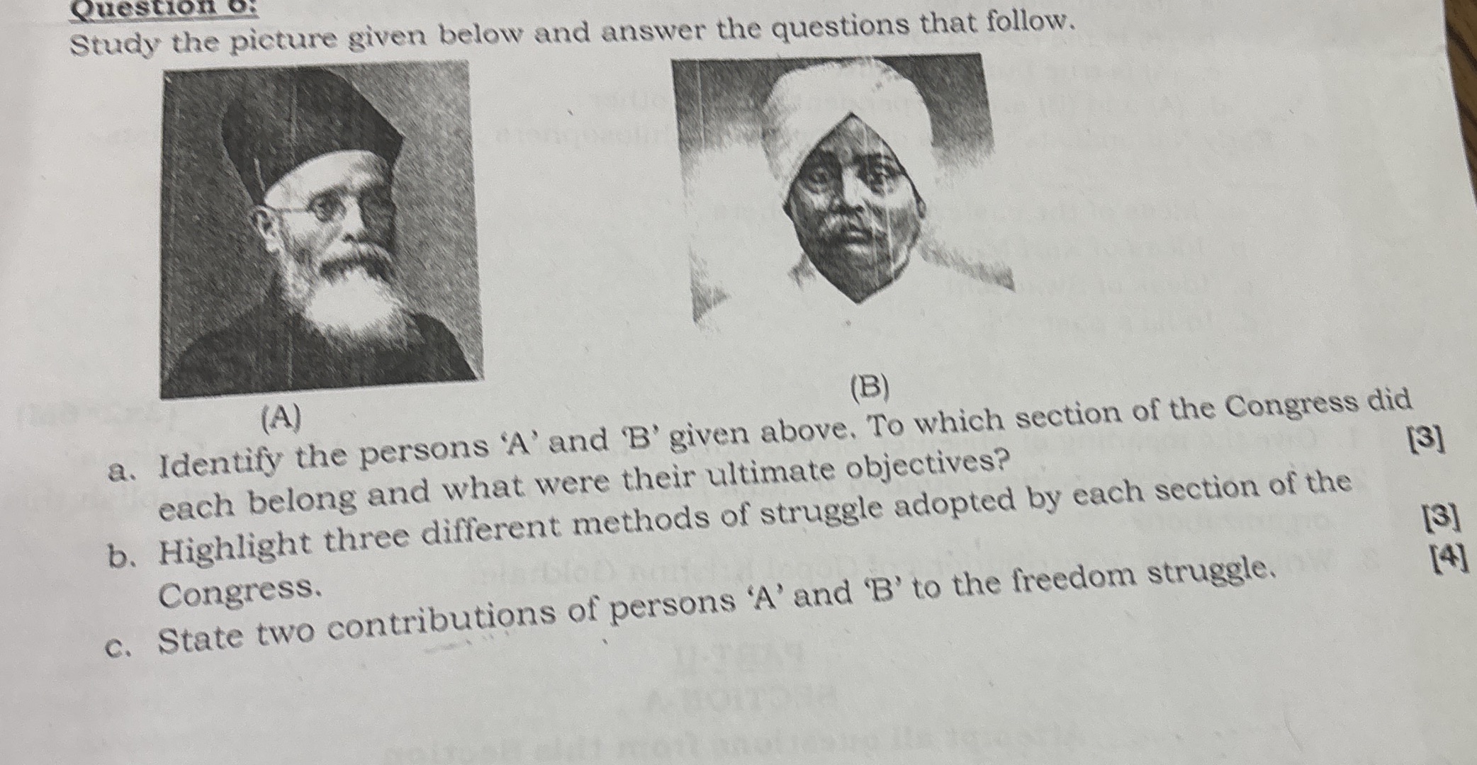 Study the picture given below and answer the | StudyX