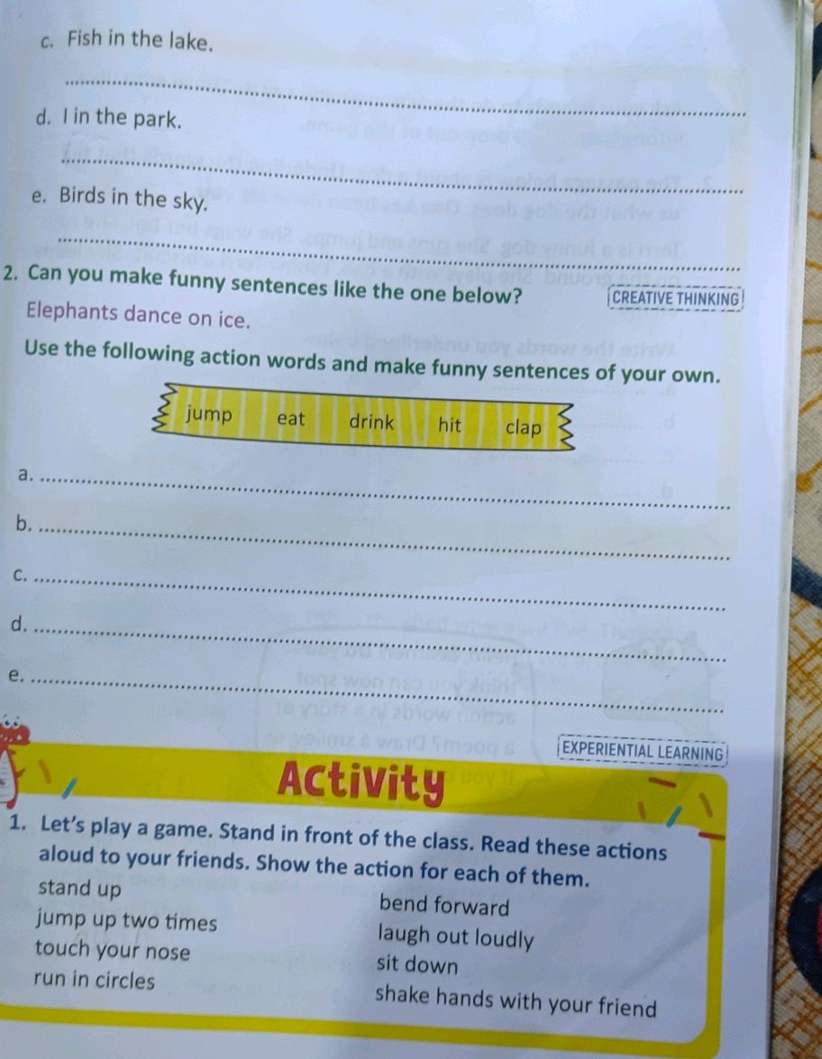 2. Can you make funny sentences like the one | StudyX