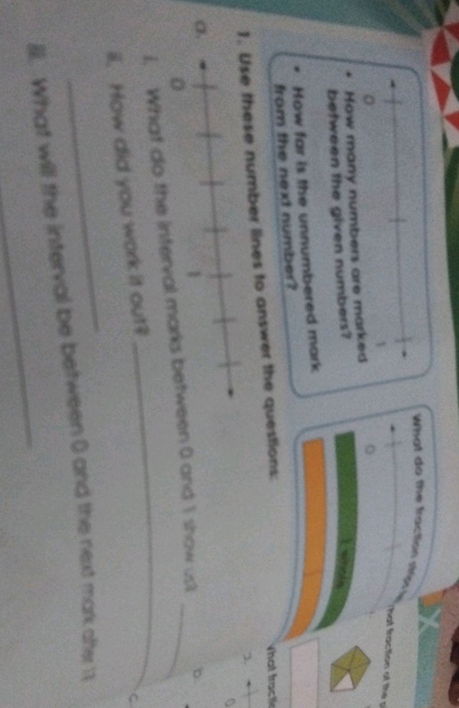 1. Use these number lines to answer the | StudyX
