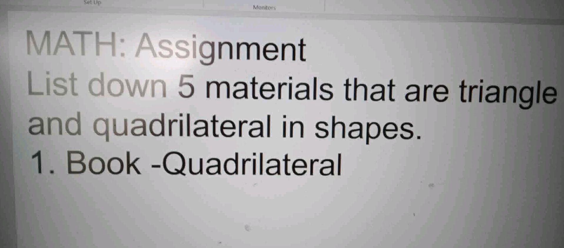 List down 5 materials that are triangle and | StudyX