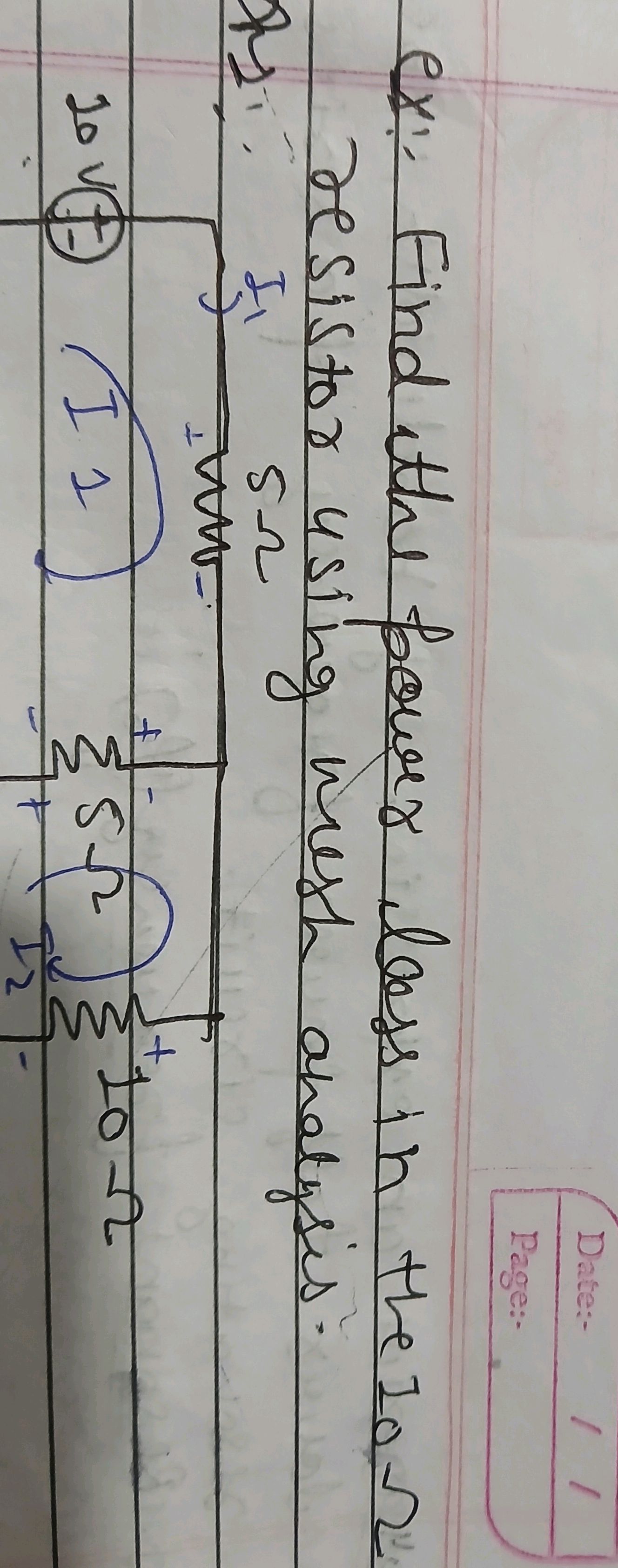 Ex: Find the power loss in the 10-Ω resistor | StudyX