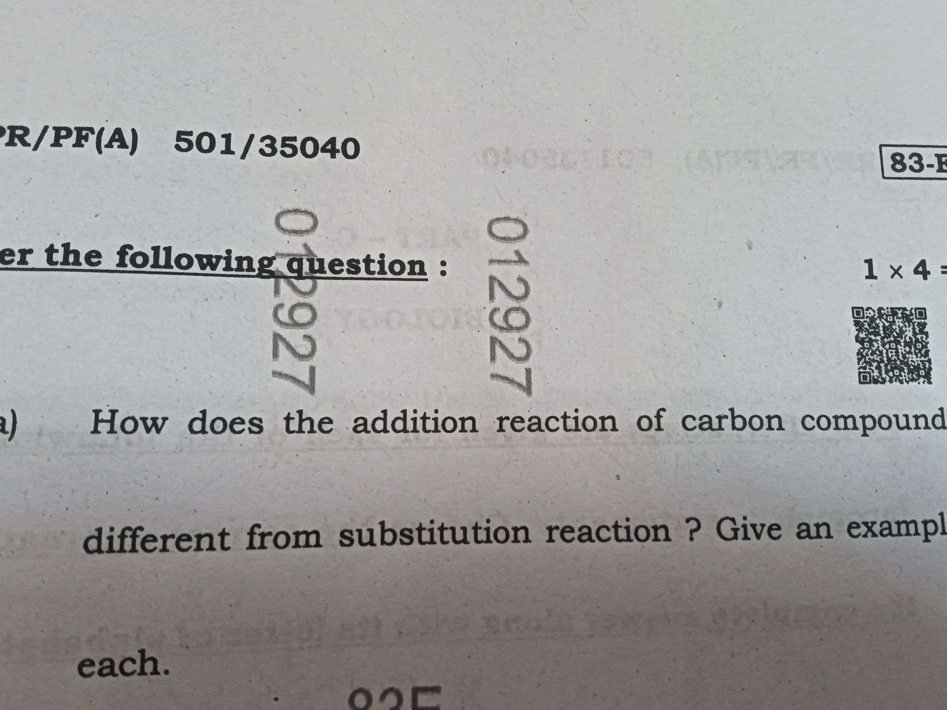 a) How does the addition reaction of carbon | StudyX