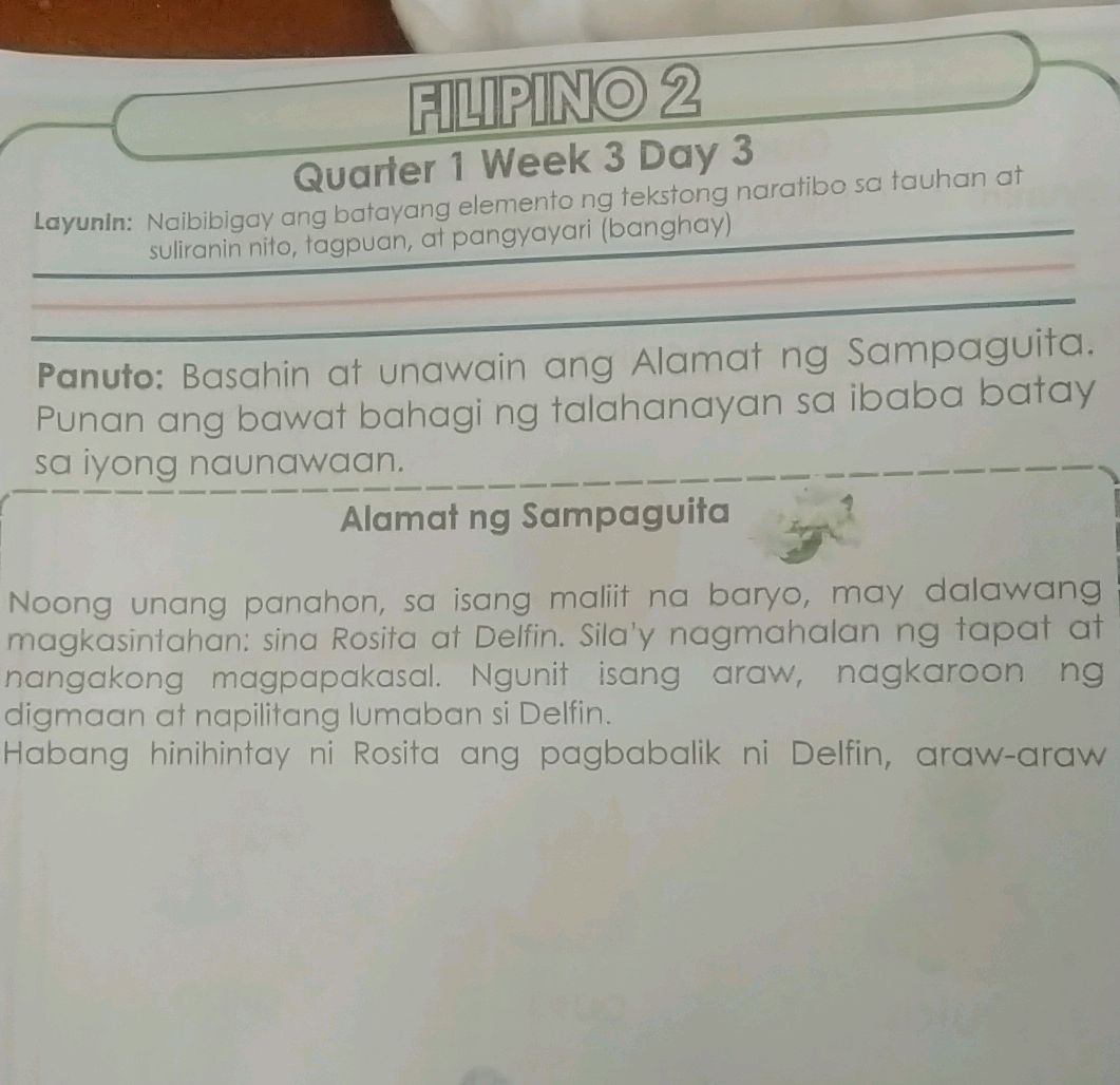 Panuto: Basahin at unawain ang Alamat ng | StudyX