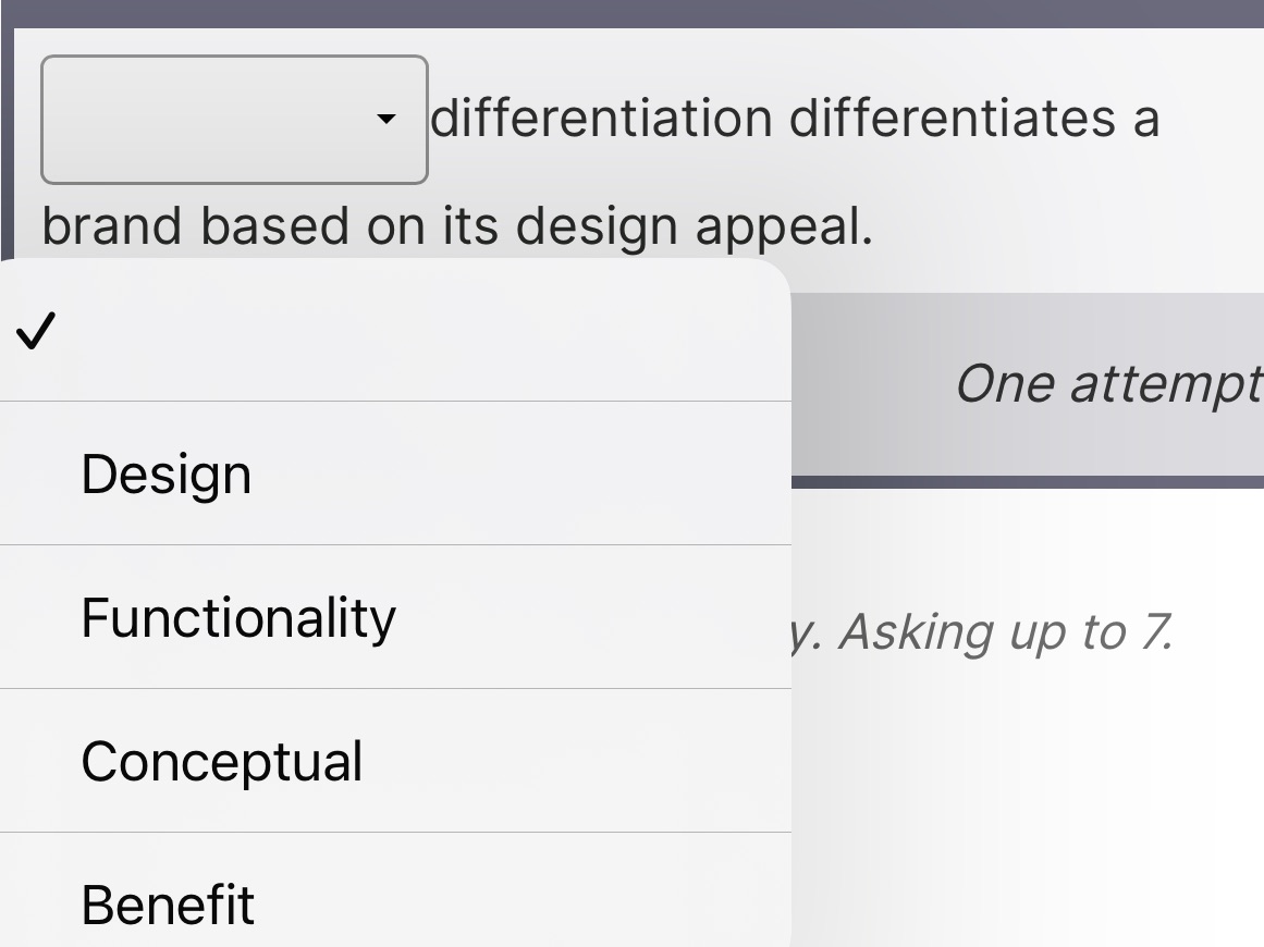 differentiation differentiates a brand based | StudyX