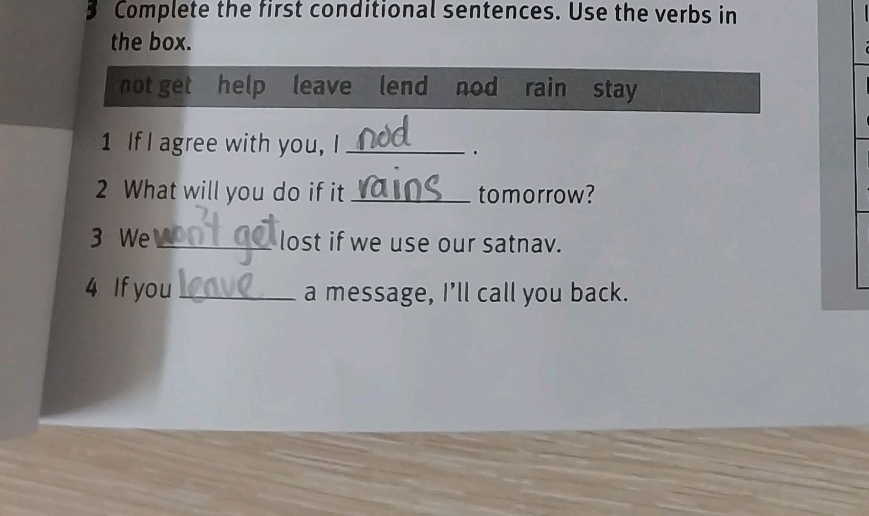 3 Complete the first conditional sentences. | StudyX