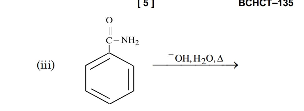 (iii) ${C-NH2}$ (benzene ring with amide | StudyX
