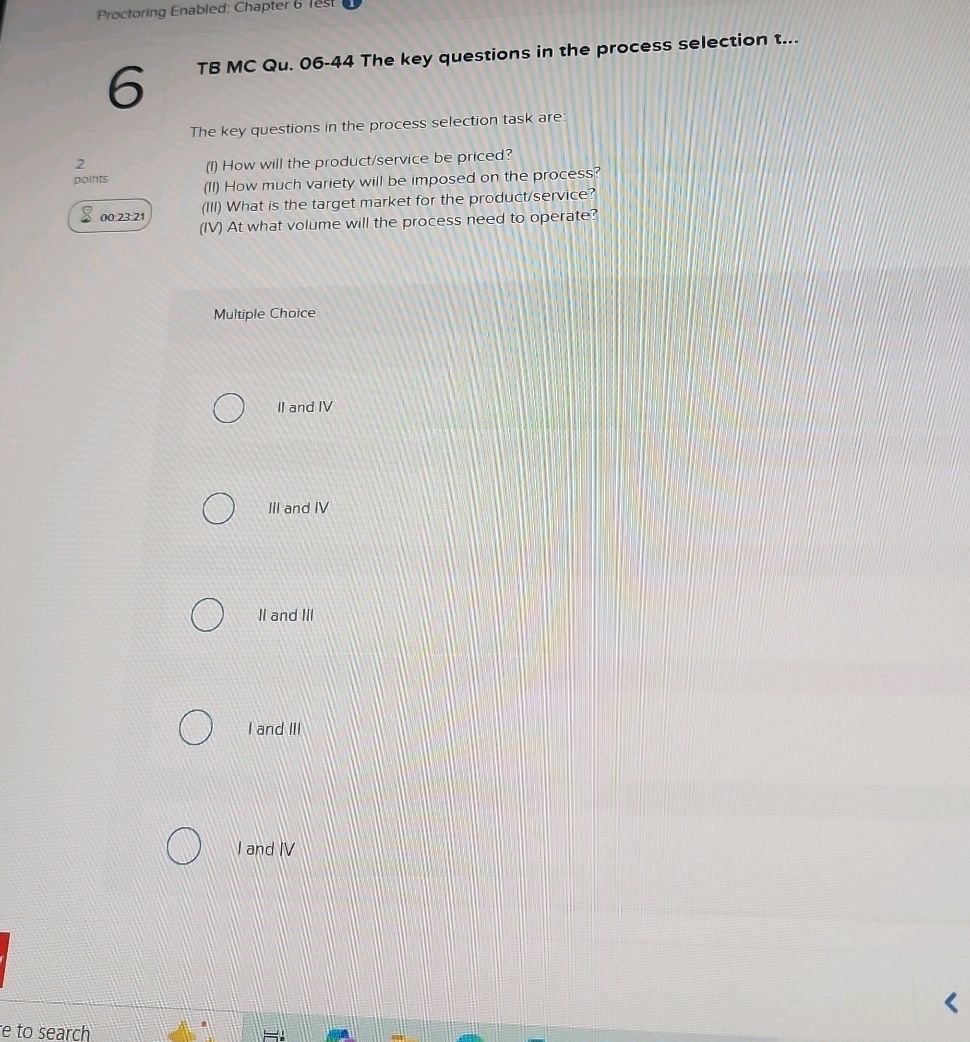The key questions in the process selection | StudyX