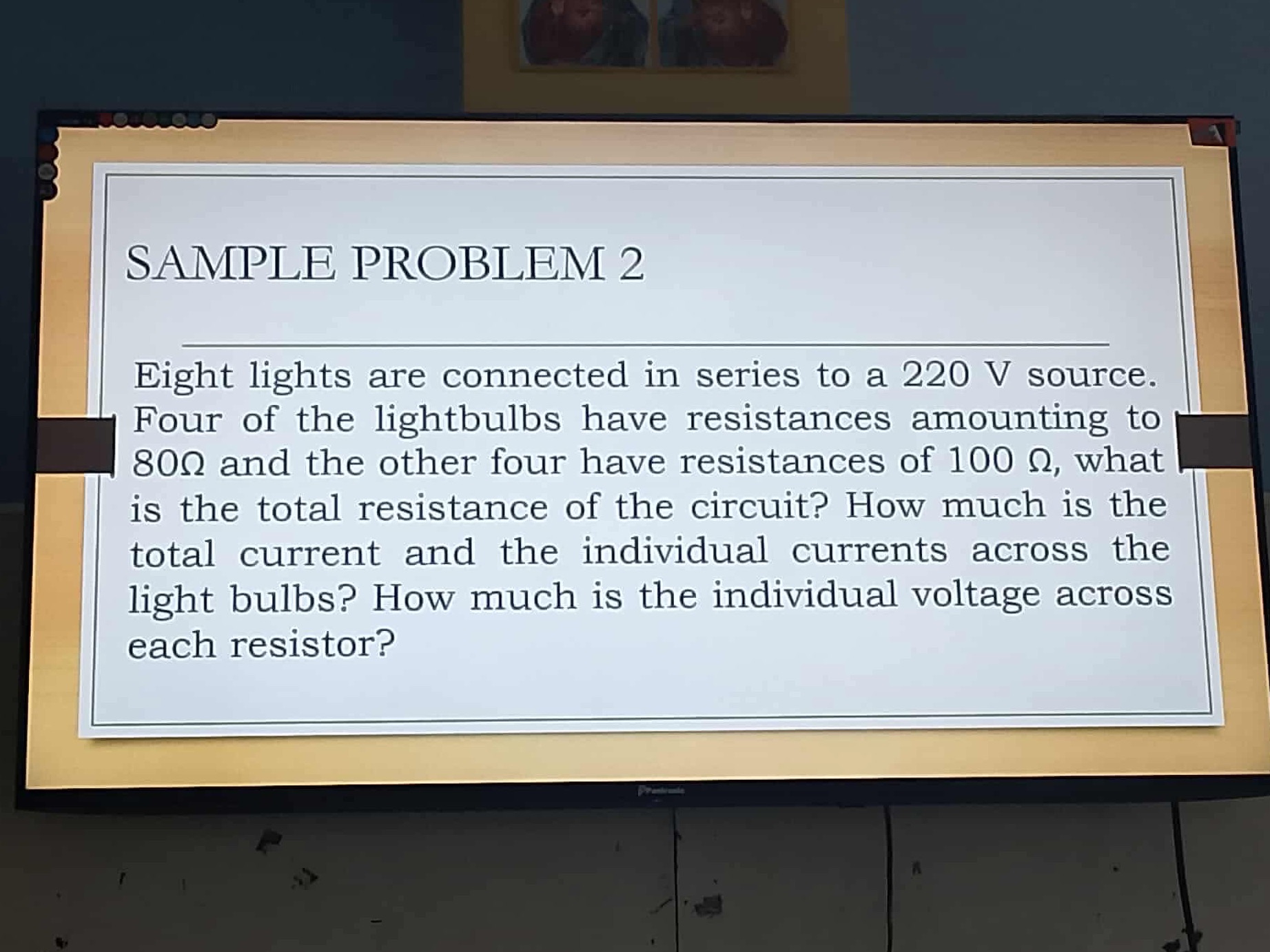 Eight lights are connected in series to a | StudyX