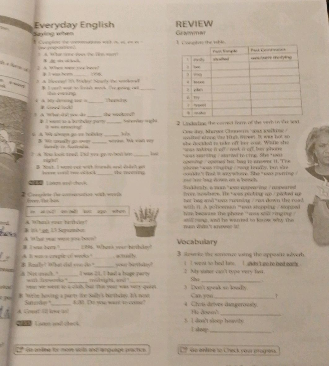 1. Complete the table. | Past Simple | Past | StudyX