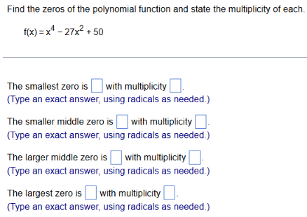 Find the zeros of the polynomial function | StudyX