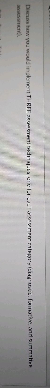 Discuss how you would implement THREE | StudyX