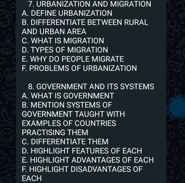7. URBANIZATION AND MIGRATION A. DEFINE | StudyX