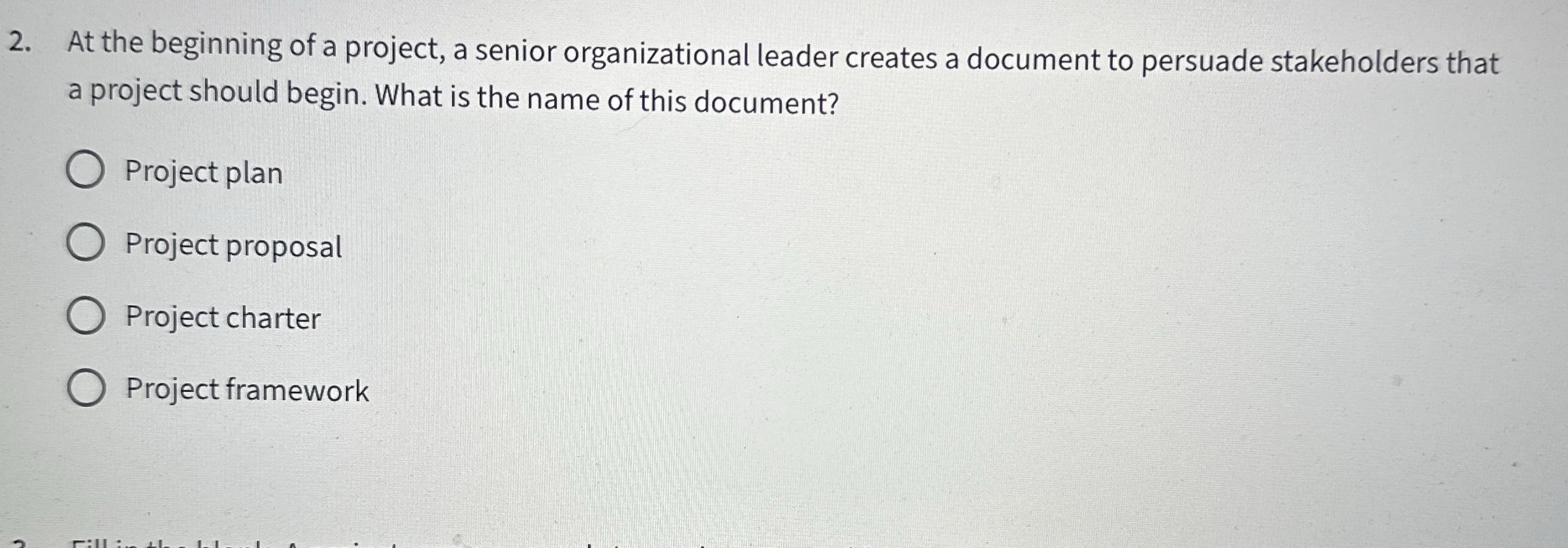 At the beginning of a project, a senior