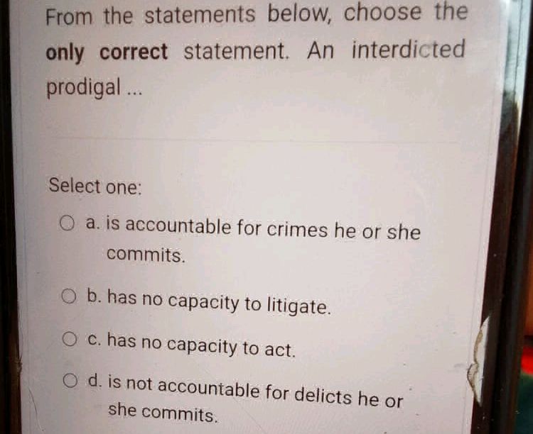 From the statements below, choose the only | StudyX