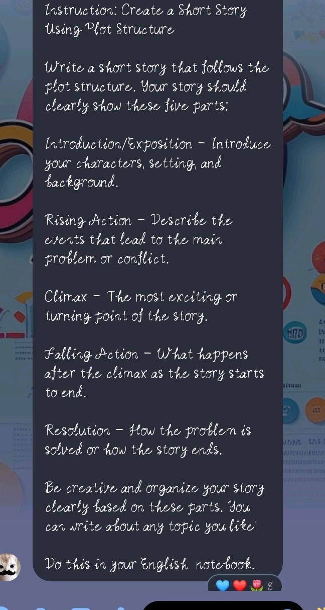 Instruction: Create a Short Story Using Plot | StudyX