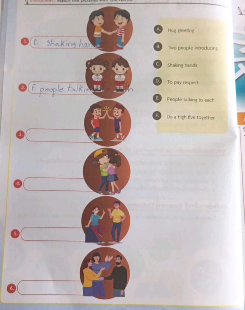Instruction: Match the pictures with the | StudyX