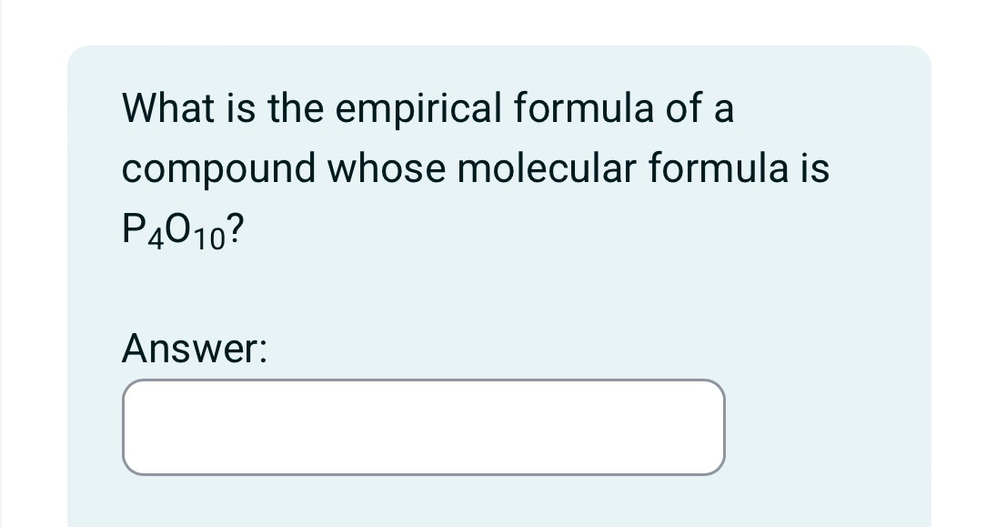 What is the empirical formula of a compound | StudyX