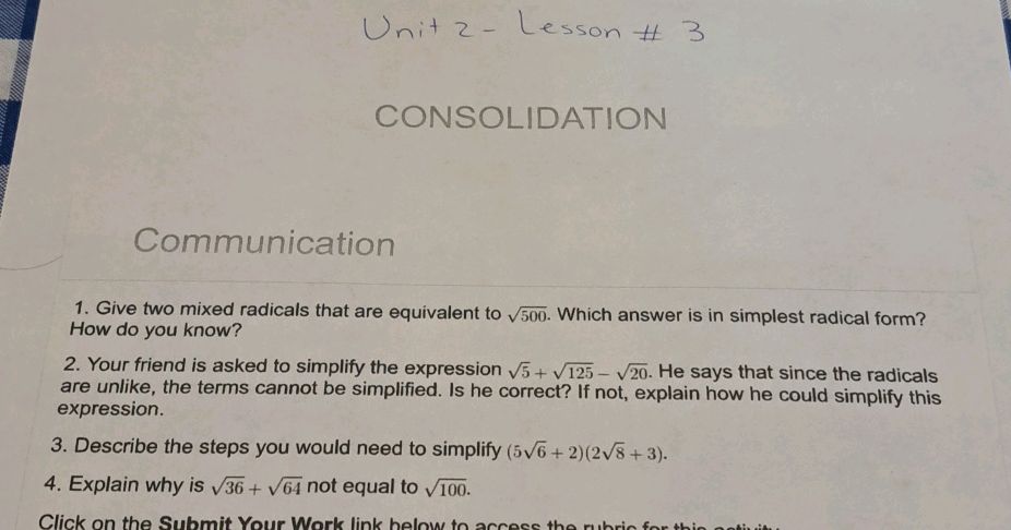 1. Give two mixed radicals that are | StudyX
