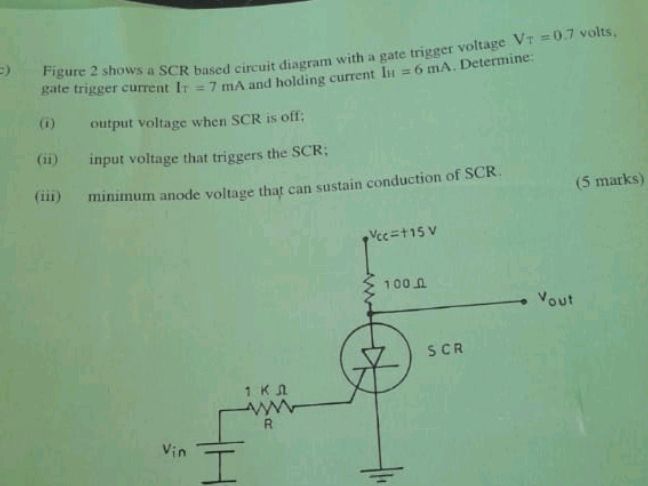 Figure 2 shows a SCR based circuit diagram | StudyX