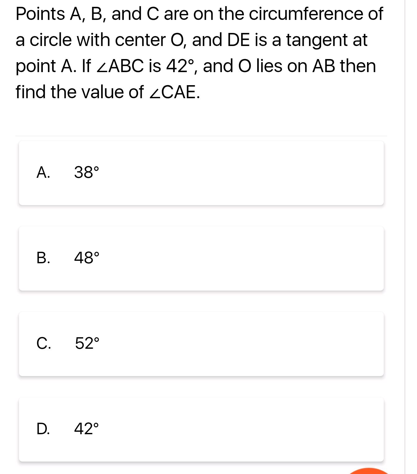 Points A, B, and C are on the circumference | StudyX