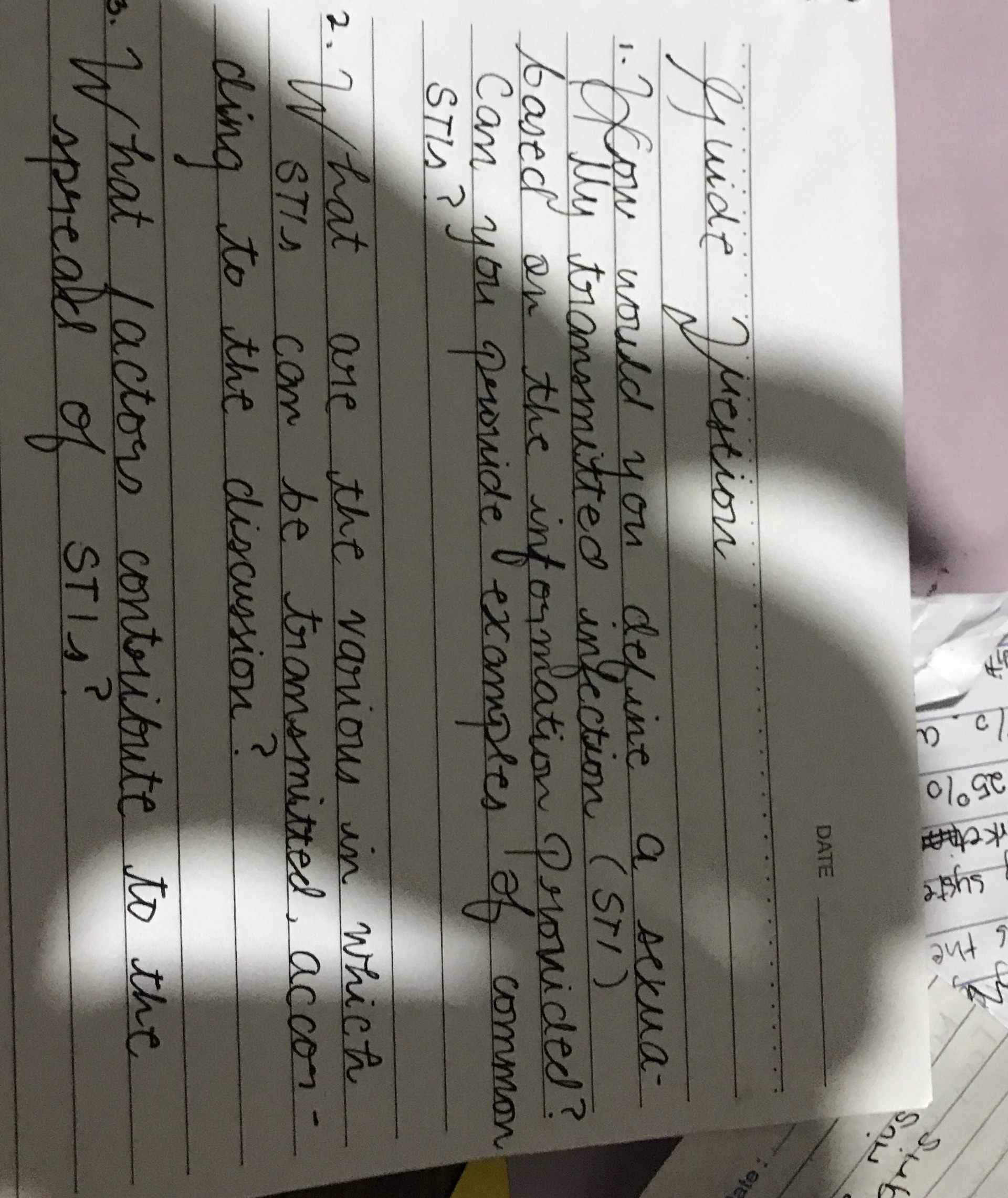 1. How would you define a sexually | StudyX