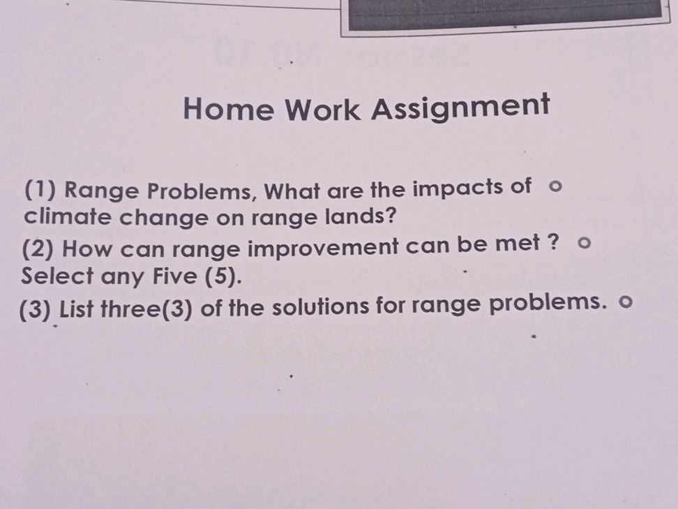 (1) Range Problems, What are the impacts of | StudyX
