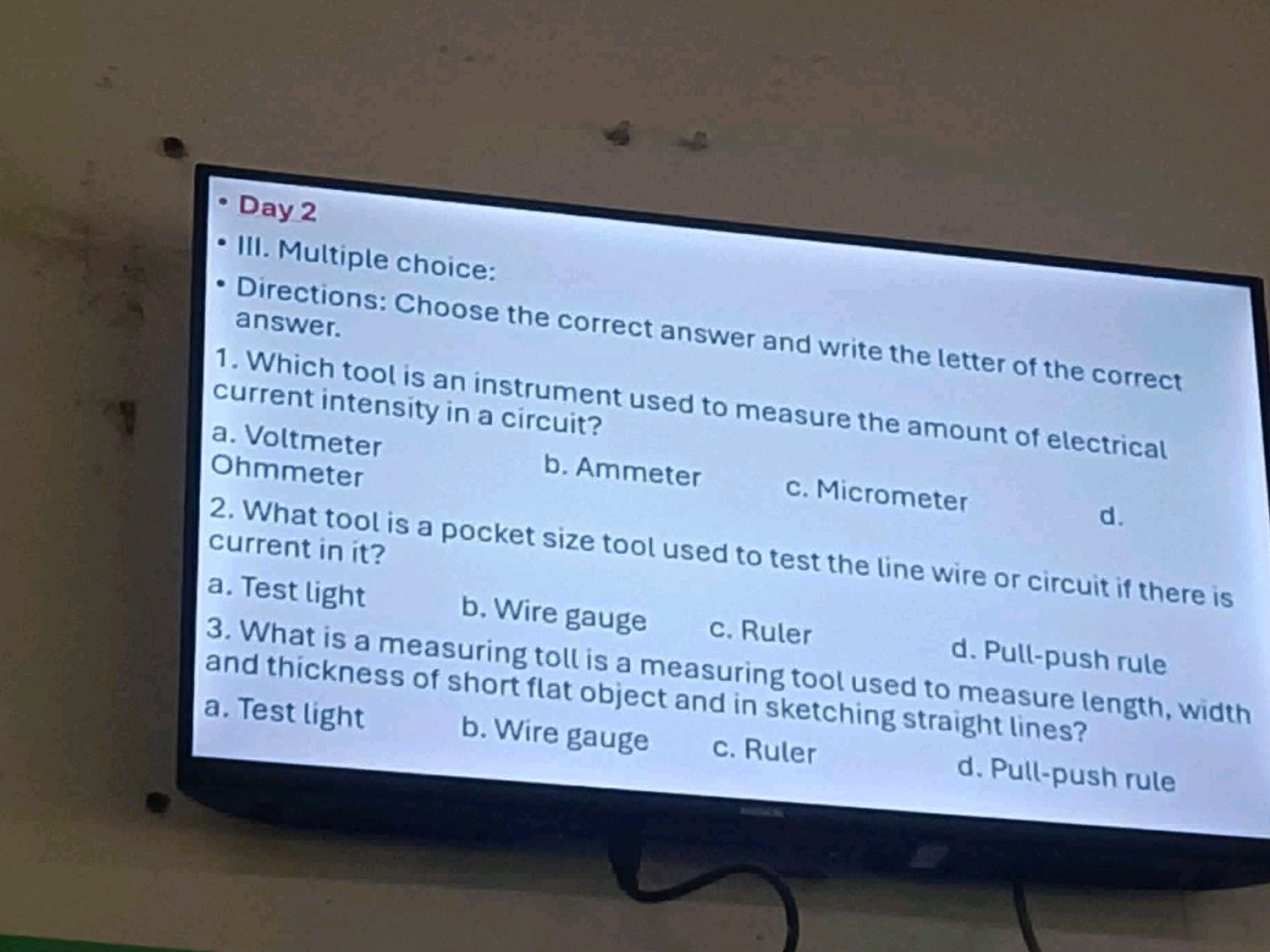 Directions: Choose the correct answer and | StudyX