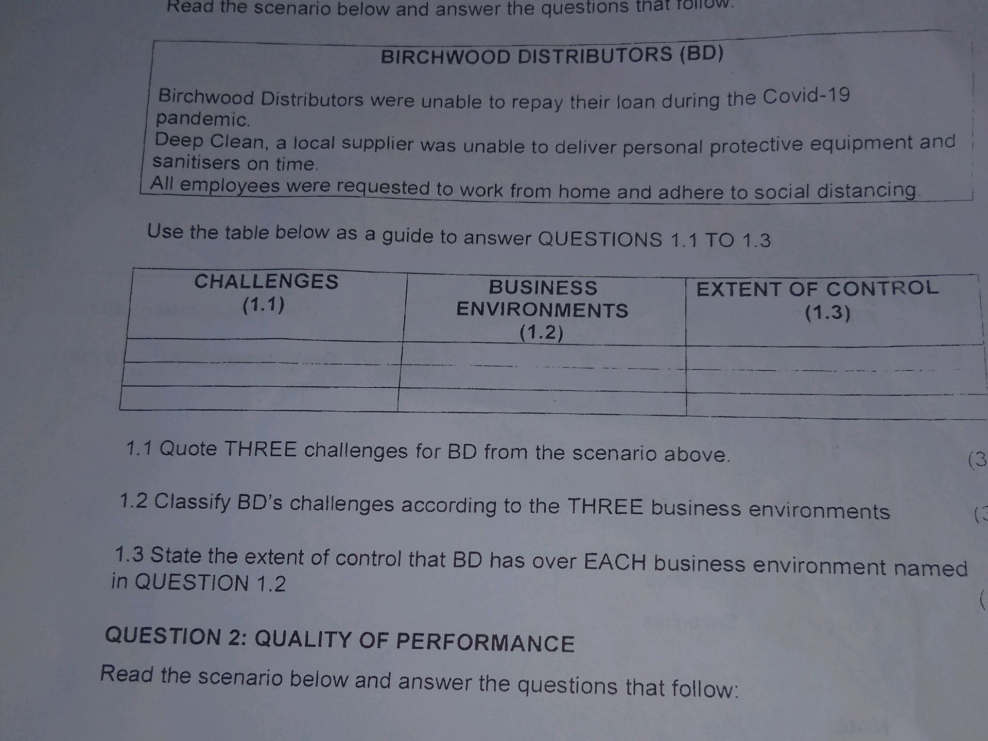 Read the scenario below and answer the | StudyX