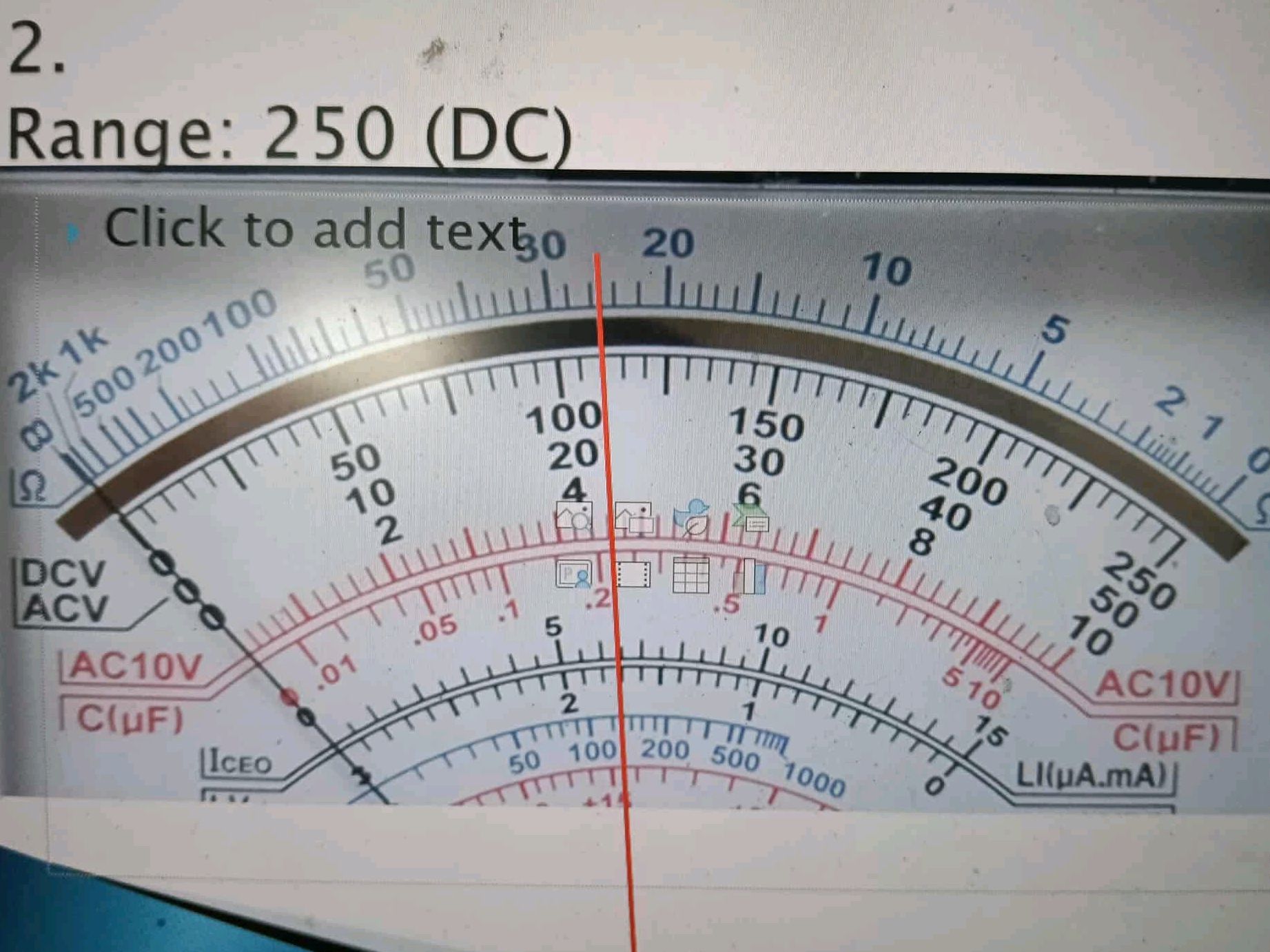 2. Range: 250 (DC) The image shows a | StudyX